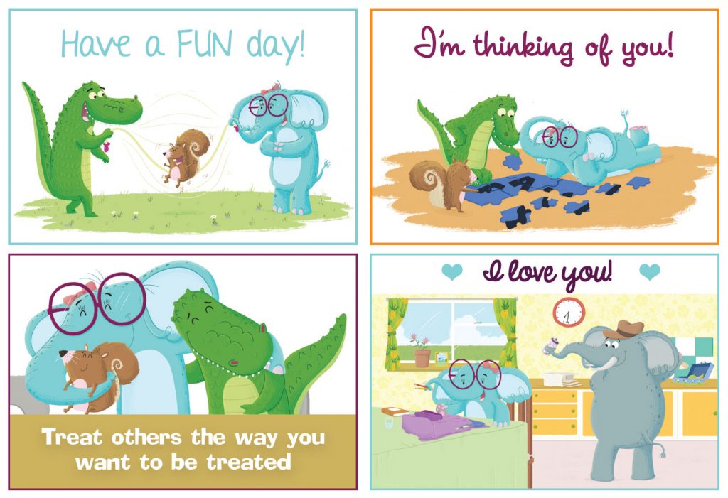 Eppie the Elephant Lunch Box Notes - Silver Dolphin Books